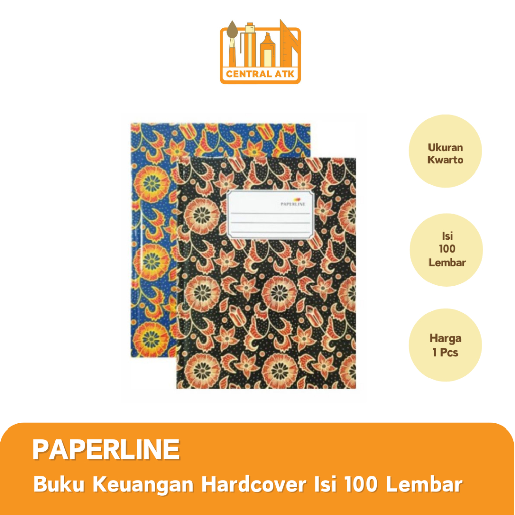 Jual BUKU TULIS KWARTO KUARTO QUARTO HARDCOVER ISI 100 LEMBAR PAPERLINE ...