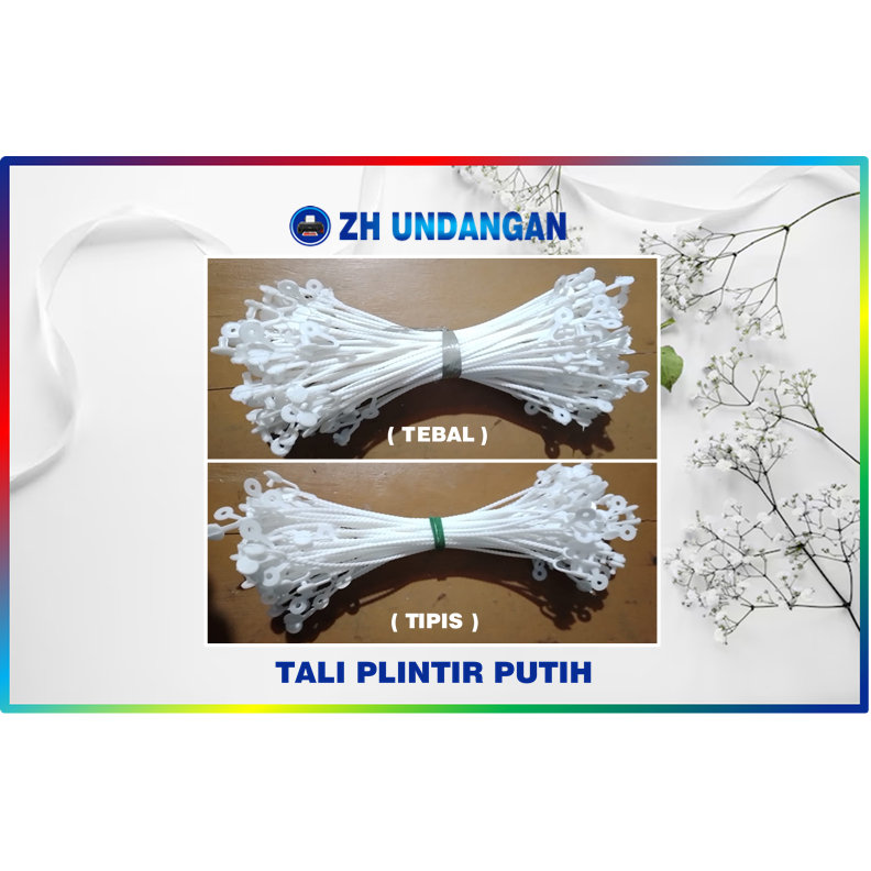 Jual Tali Plintir Putih ( TEBAL & TIPIS ) isi +- 100 Pcs | Shopee Indonesia