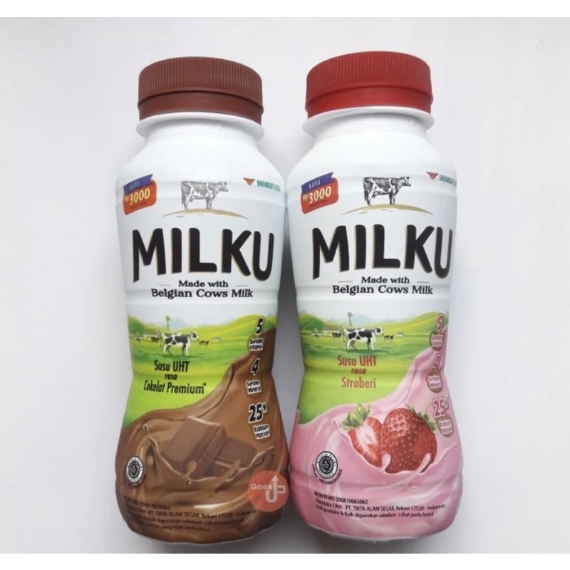 Jual Milku Milkku Susu UHT Premium Original Sapi Coklat Stroberi ...