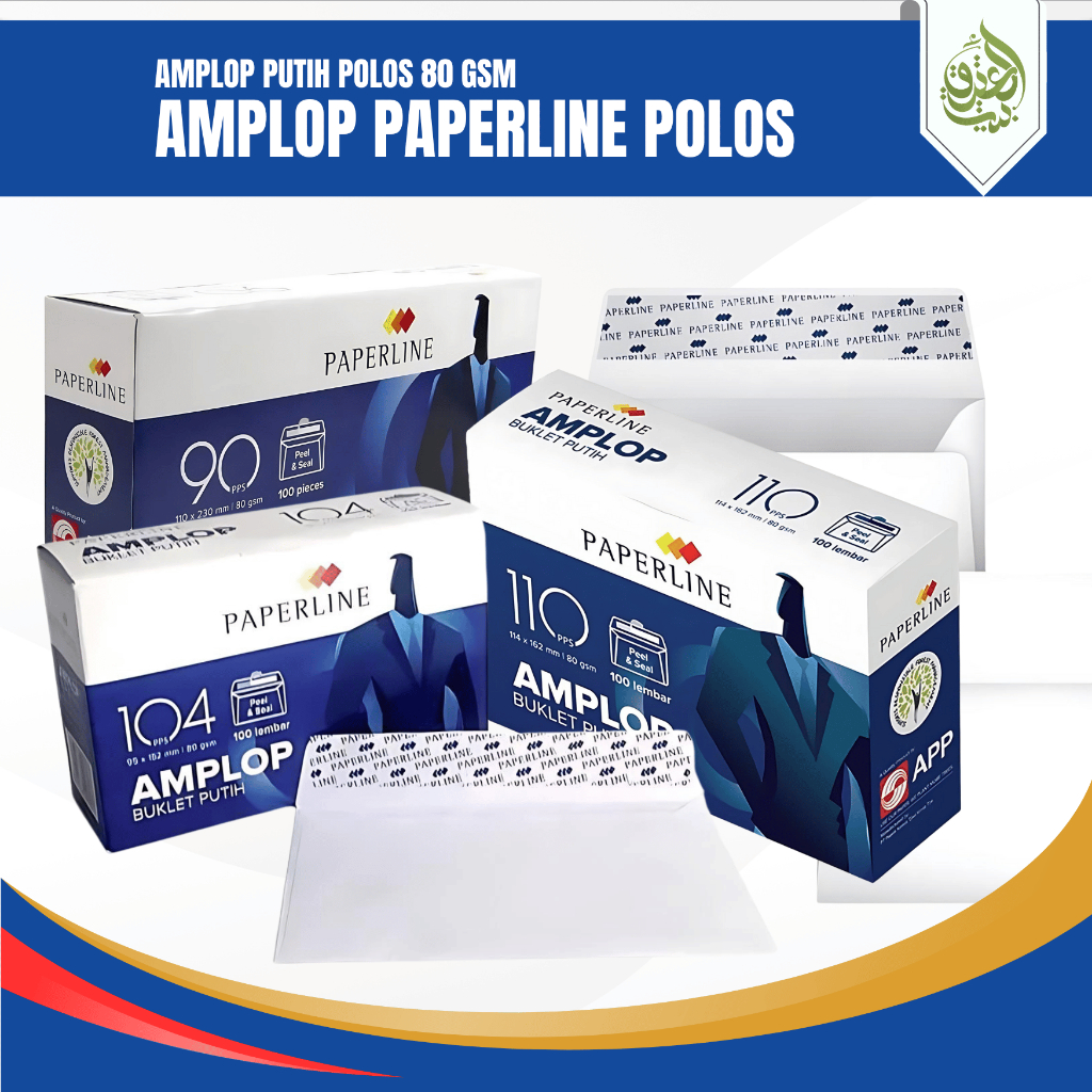 Jual Amplop Paperline Putih Polos 104 - 110 - 90 - Banknote - Mini PPS ...