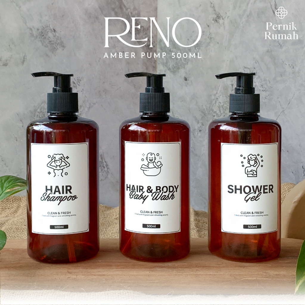 Jual Reno Botol Pump Refill Aesthetic Botol Amber Isi Ulang Sabun Cair ...