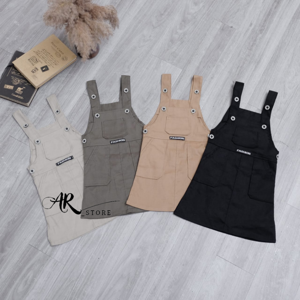 Jual Rok Overall Anak Twill Combed (Usia 1-12 Tahun) | Shopee Indonesia