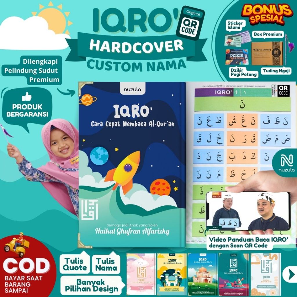 Jual ( HARDCOVER ) Nuzula Kids Iqro - Custom Eksklusif Tulis Nama ...
