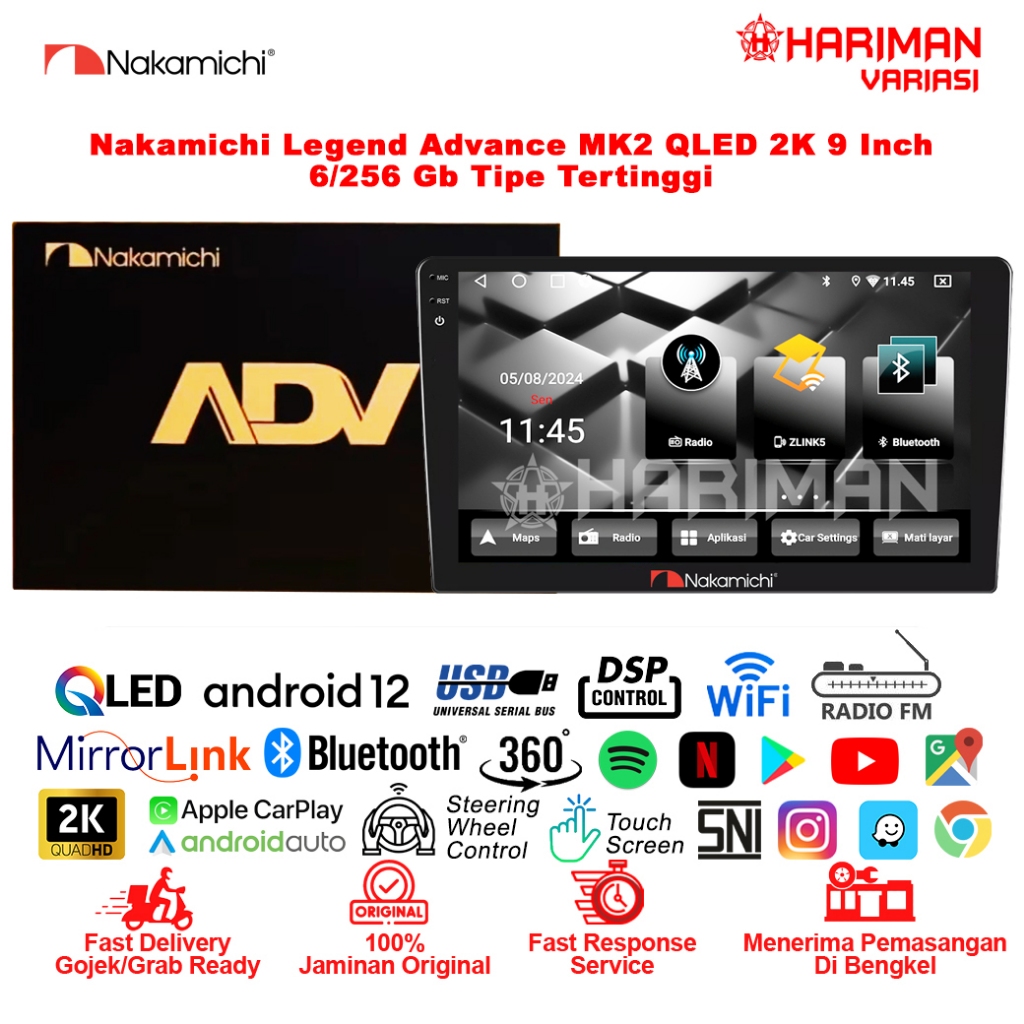 Jual Head Unit Android Nakamichi 9 Inch Legend Advance MkII Ram 6/256GB ...