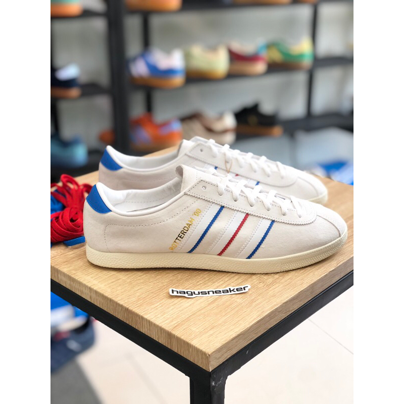 Jual ADIDAS ROTTERDAM 00 [WHITE,BLUEBIRD] #IH4776 HAGUSNEAKER GARANSI ...
