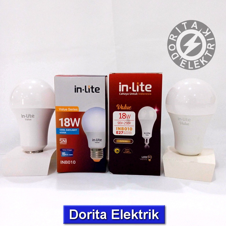 Jual In-Lite inlite Lampu Bohlam LED Value INB010 3w 5w 7w 9w 11w 15w 18w | Shopee Indonesia