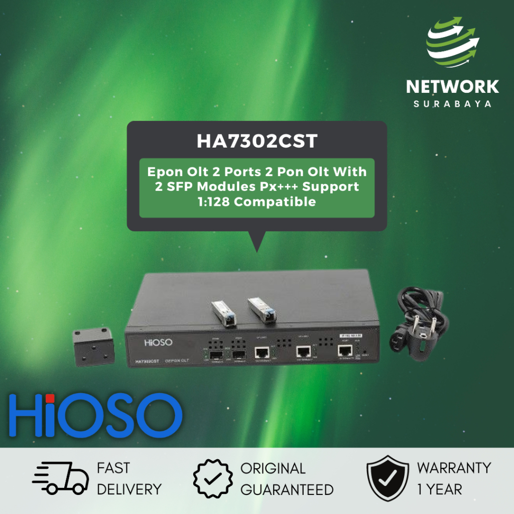 Jual HA7302CST HIOSO EPON OLT 2 PORT 2 PON OLT 2 SFP MODULES | Shopee ...