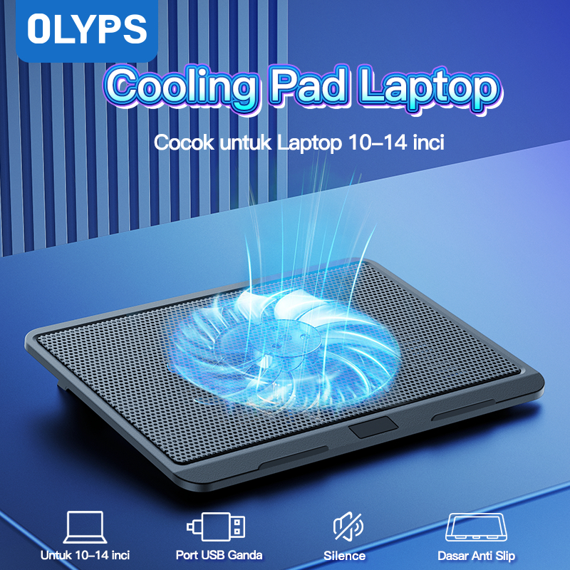 Jual OLYPS Cooling Pad Laptop Kipas Pendingin Laptop Silent Dual USB ...