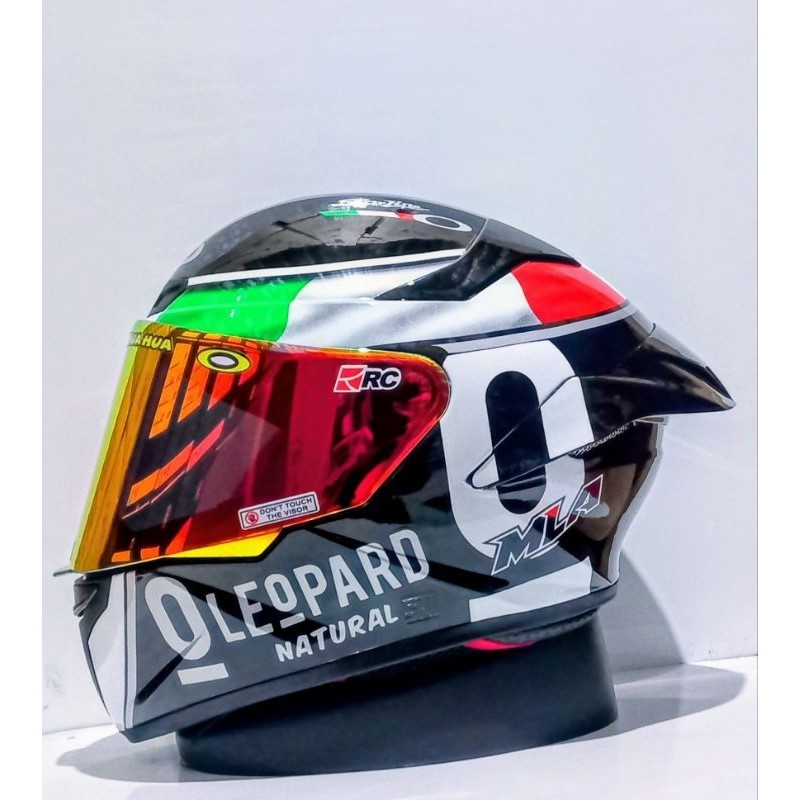 Jual Helm Full Face | MLA TTC CRYPTON Motif LEOPARD Visor Red-Gold ...