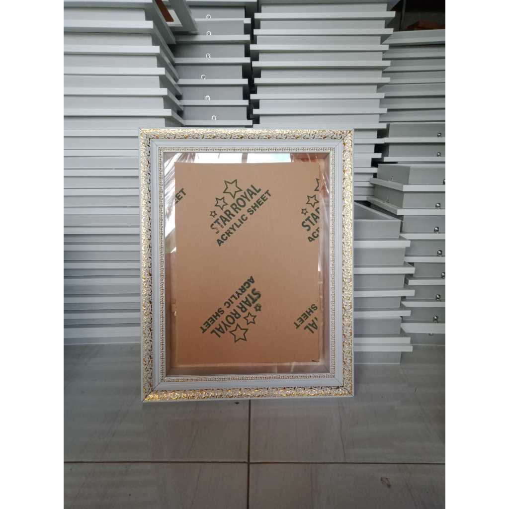 Jual Pigura Frame 3D motif UKIR GOLD EMAS ukuran 25x35cm + Kaca akrilik ...