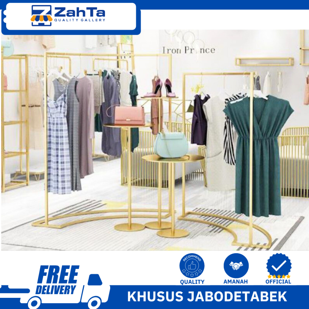 Jual ZAHTA - RAK BAJU DISPLAY STANDING TAS PAKET 5 UNIT DISPLAY ...