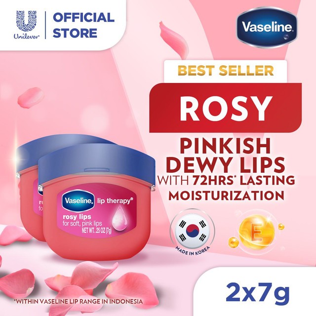 Jual Vaseline Lip Therapy Rosy Lips 7gr - Twinpack (2 x 7gr) | Shopee Indonesia