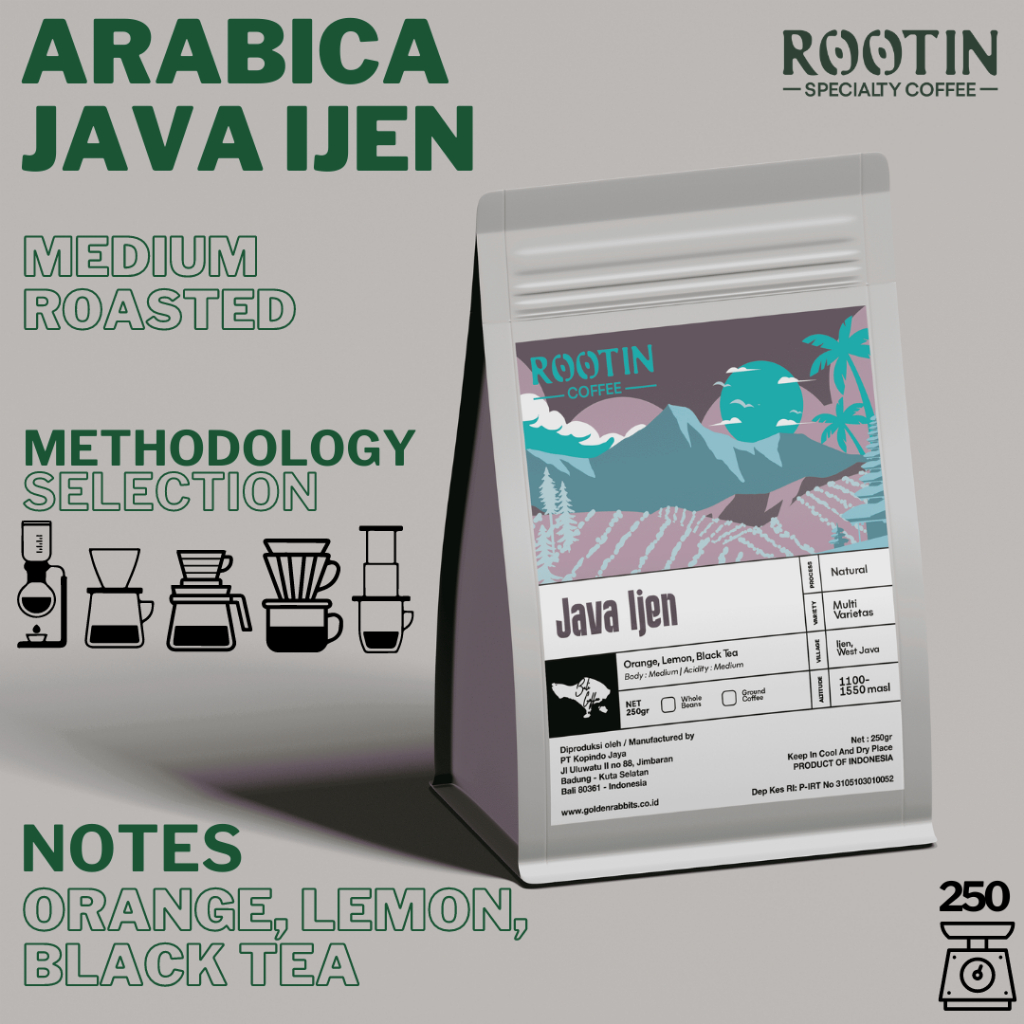 Jual Rootin Coffee Java Ijen Single Origin Arabika Roasted Beans Biji ...