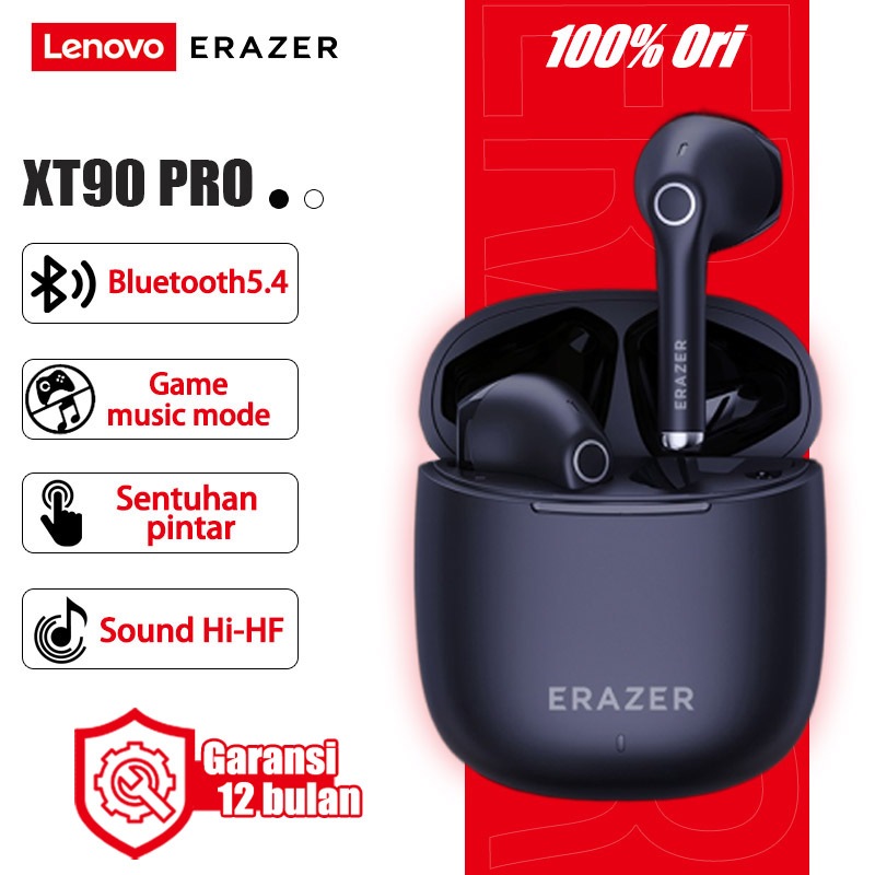 Jual Lenovo ERAZER XT90 PRO TWS Earphone Bluetooth V5.4 Cerdas Kontrol Sentuh Cerdas Headphone ...