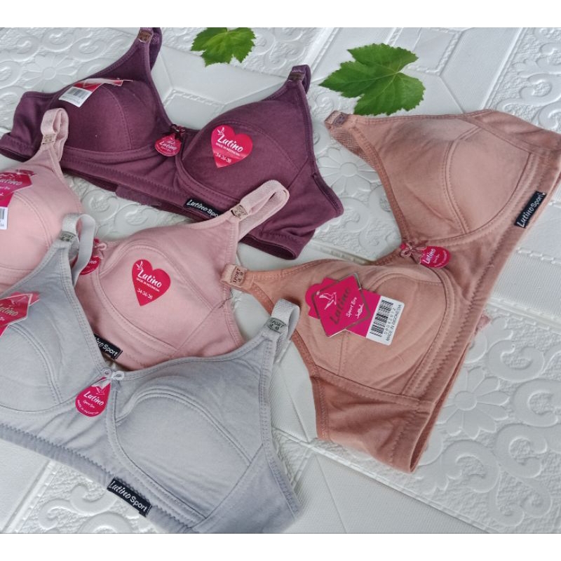 Jual 3PCS | Bra Wanita / BH Sport Bra Lutino Katun Wanita Sport Bra ...
