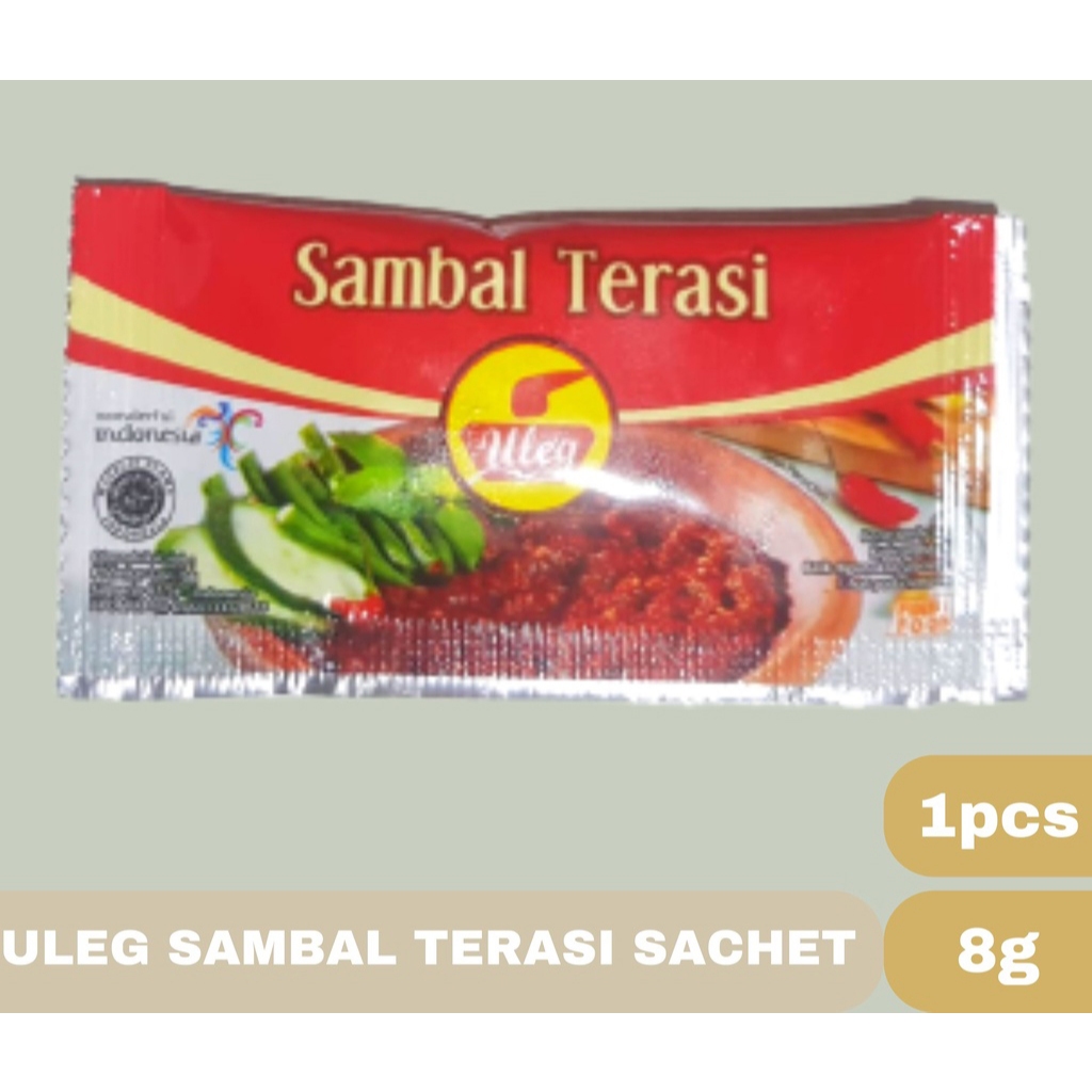 Jual ULEG Sambal Terasi Sachet Kecil 8 gr | Shopee Indonesia