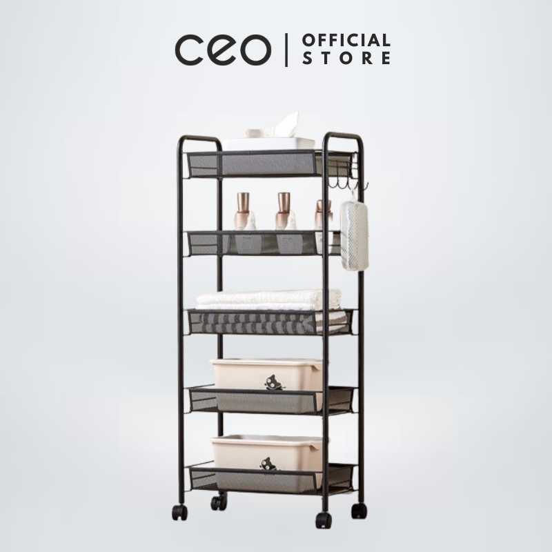 Jual Potongan Harga 35 CEO Rak Dorong Serbaguna Troli Salon Rak Salon ...