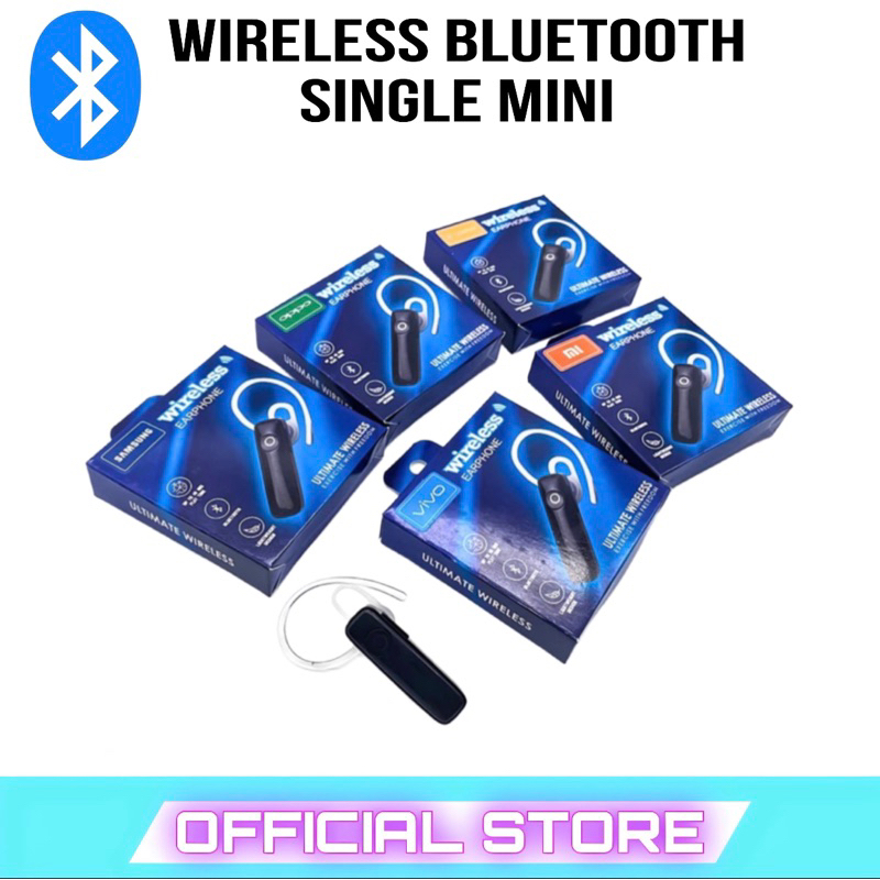 Jual Wireless Handsfree Earphone Headset Bluetooth Mini Branded ...