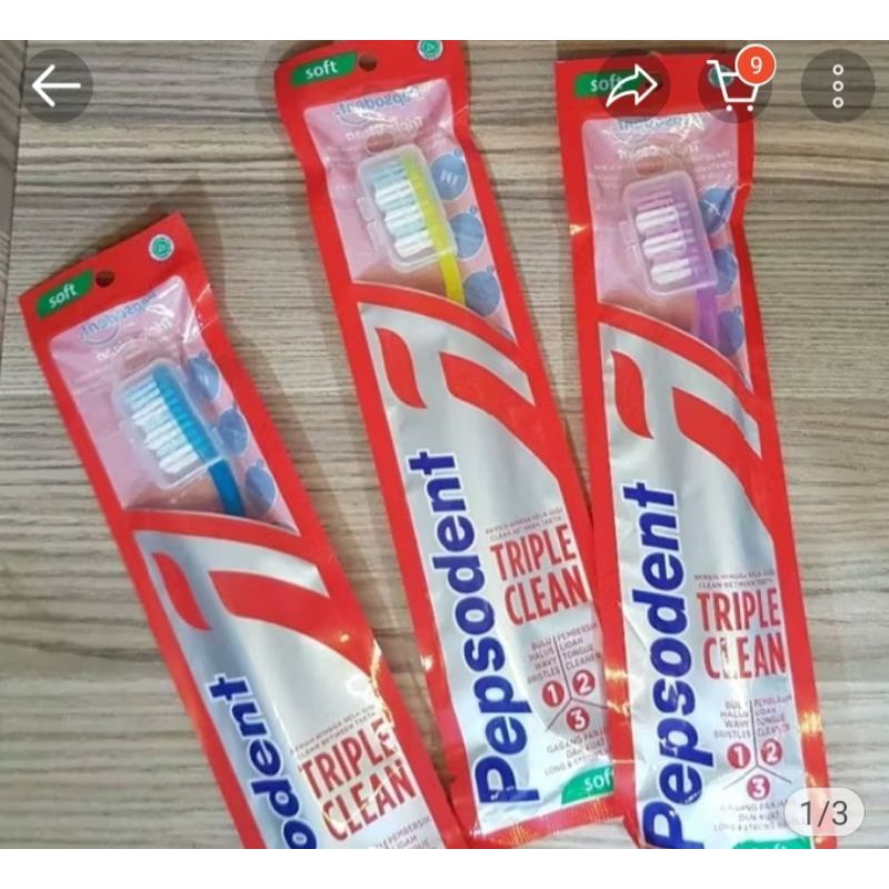 Jual sikat gigi pepsodent triple clean single | Shopee Indonesia