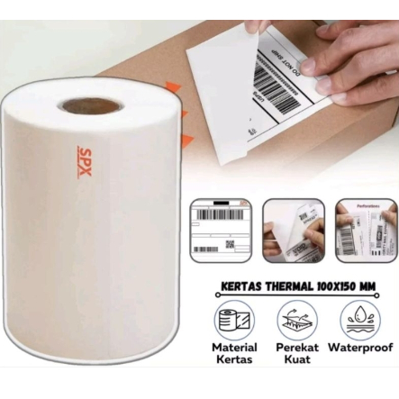 Jual Kertas label thermal 100x150 mm | Shopee Indonesia