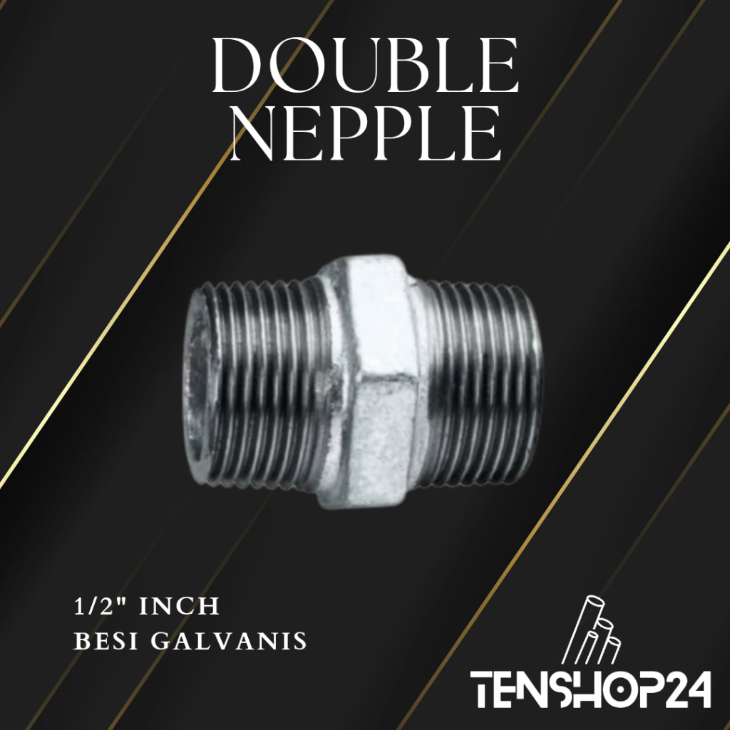 Jual Double Nepple / Double Nepel Galvanis - 1/2" Inch | Shopee Indonesia