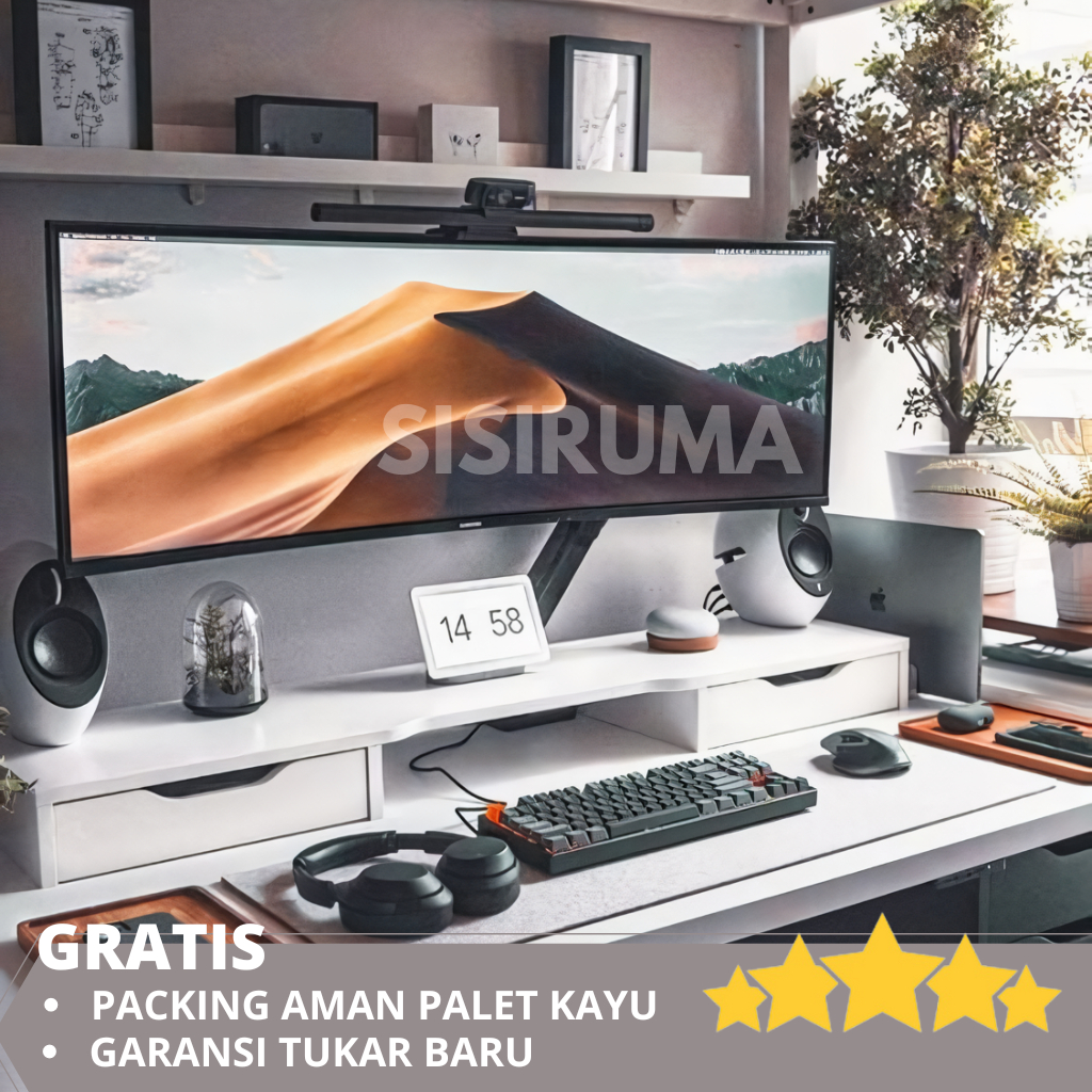 Jual Meja Standing Minimalis - Dudukan Laptop Modern dengan Rak dan ...
