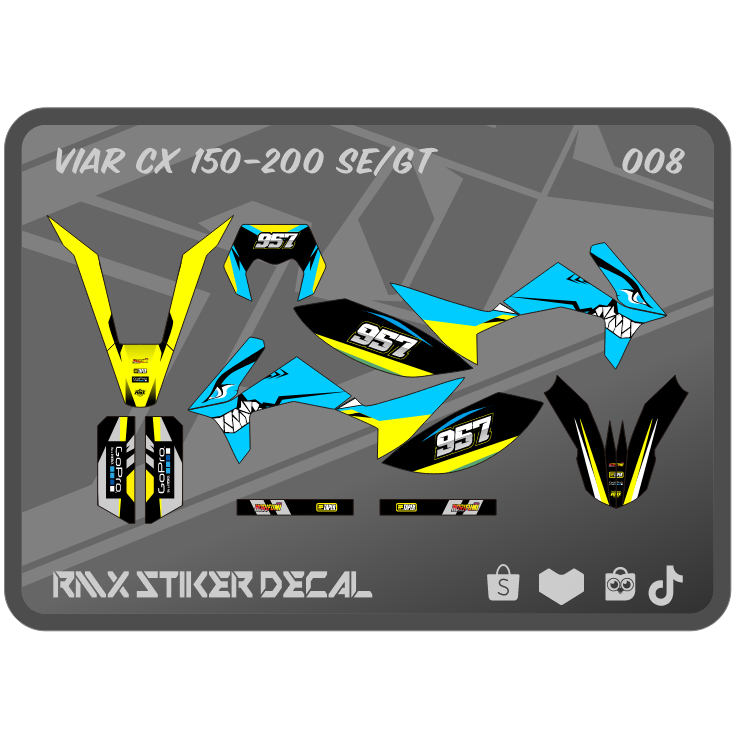 Jual STIKER VIAR 200 SE FULLBODY (008) STICKER DECAL DEKAL CROSS X CX ...