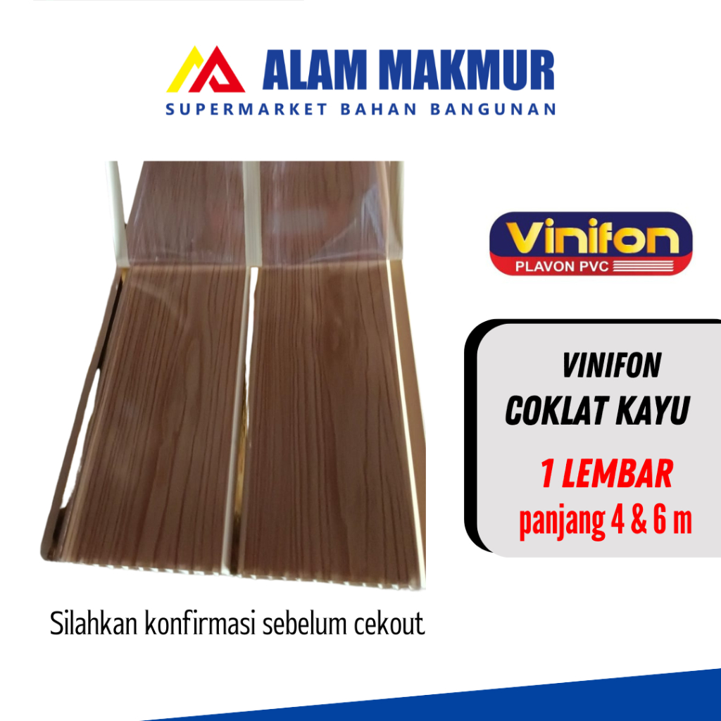 Jual Vinifon plafon pvc panjang 4 dan 6 meter glossy | Shopee Indonesia