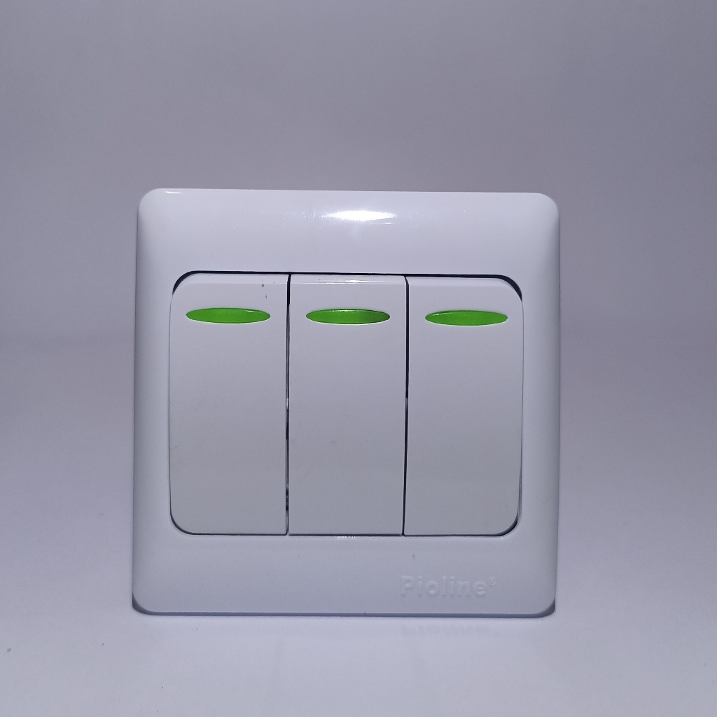 Jual saklar pioline decor tombol tiga inbow/outbow saklar tanam saklar ...