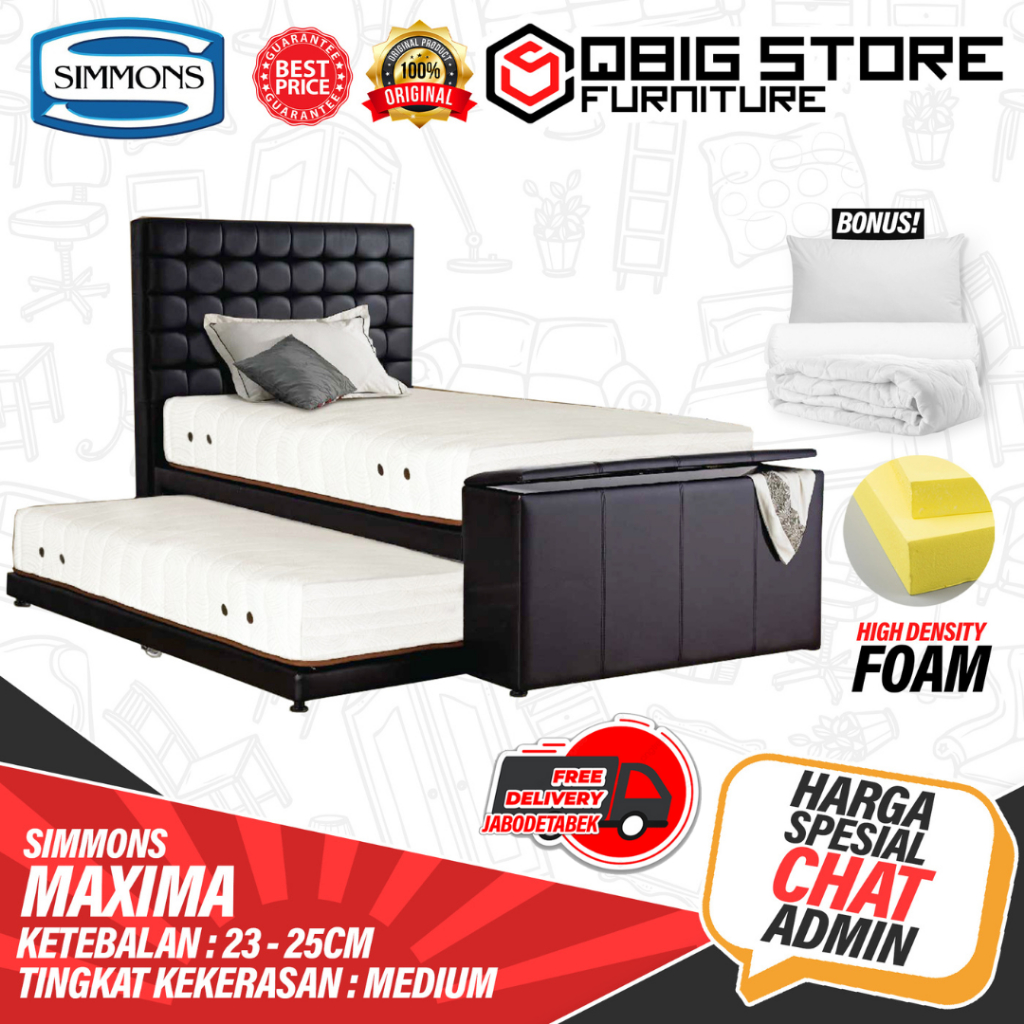 Jual Springbed SIMMONS 2in1 Maxima FULL SET Kasur Spring bed Sorong ...