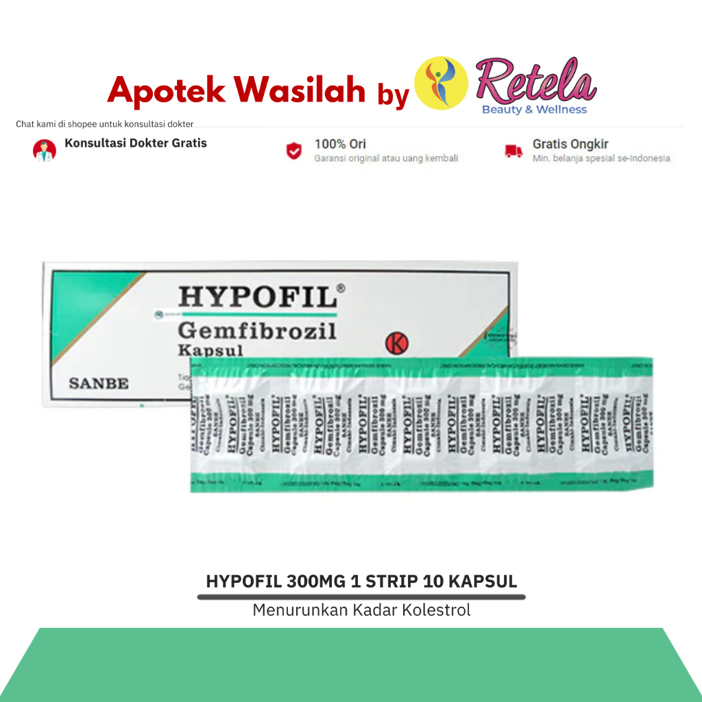 Jual HYPOFIL 300MG 1 STRIP 10 CAPSUL | Shopee Indonesia