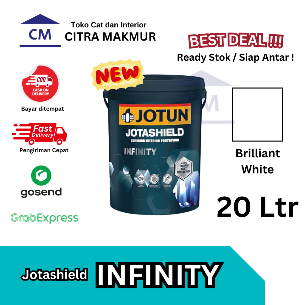 Jual NEW! Jotashield INFINITY BRILLIANT WHITE - 20 Ltr (Cat exterior ...