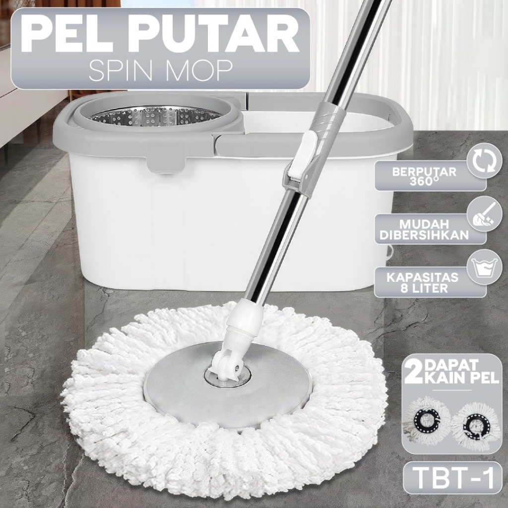 Jual Alat Pel Lantai Ember 2 in 1 FREE KAIN PEL CADANGAN Kain Fiber ...