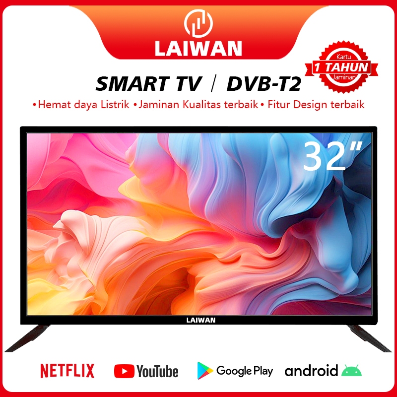 Jual 【LAIWAN】LED TV digital 32 inch Smart tv Android 32 inch YouTube/WiFi | Shopee Indonesia