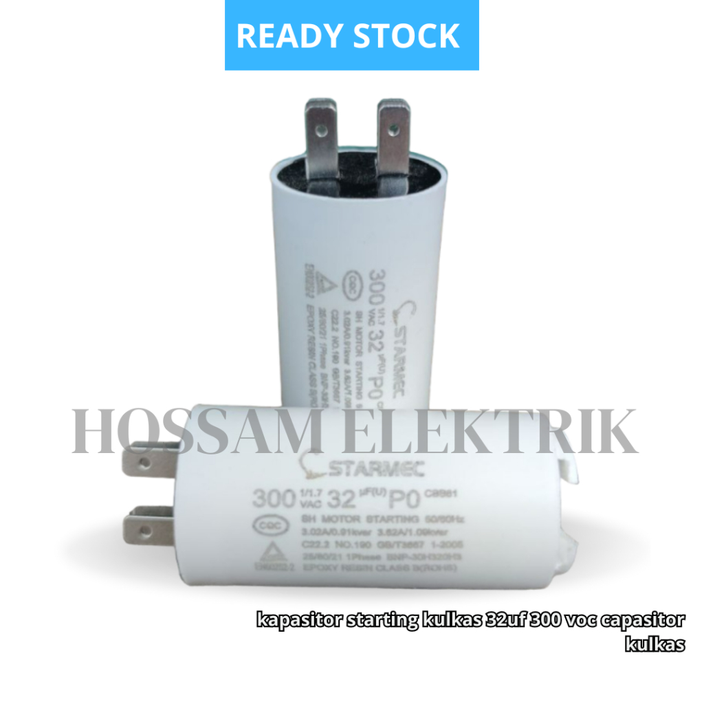 Jual kapasitor starting kulkas 32uf 300 voc capasitor kulkas | Shopee ...