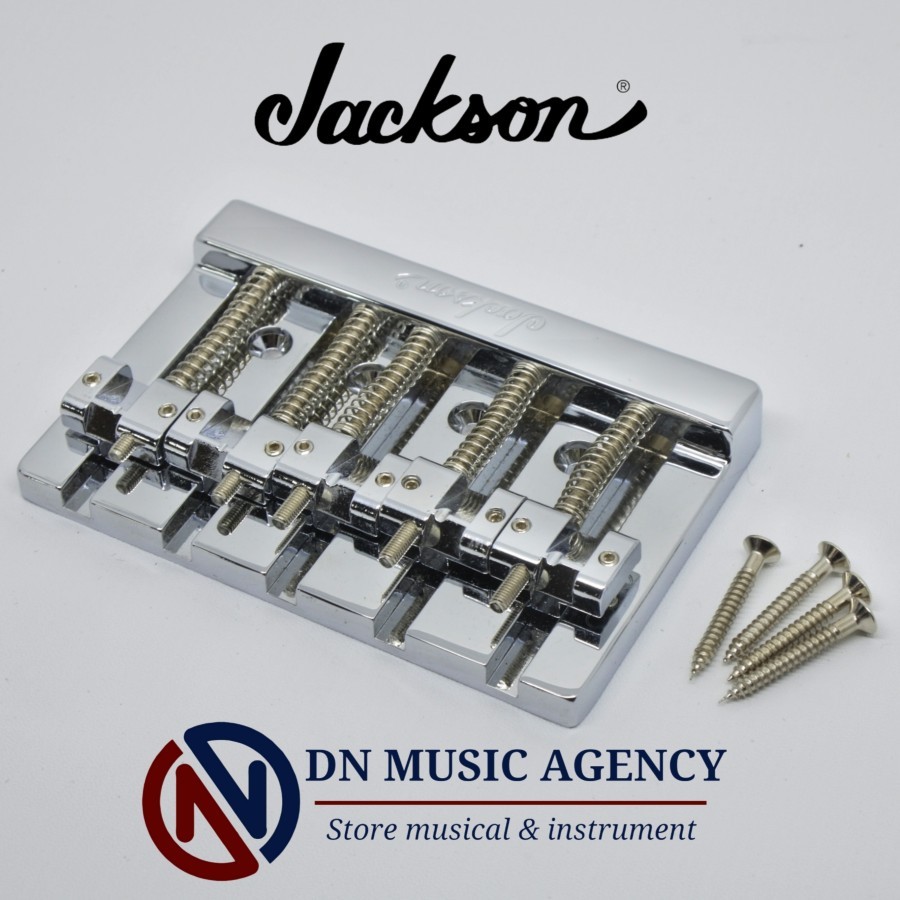 Jual bridge jackson bass 4 string & 5 string chrome bridge bass ...