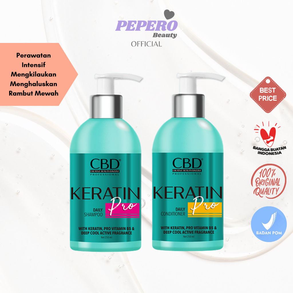 Jual CBD Professional Keratin Pro Daily Shampoo | Conditioner 1000ml ...
