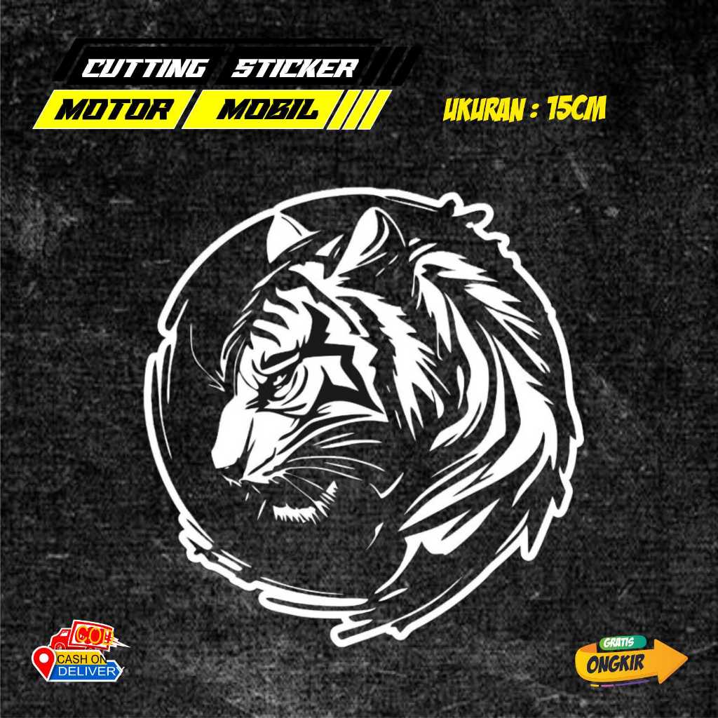 Jual Stiker Kepala Macan Stiker Mobil Stiker Kap Mesin Untuk Semua ...