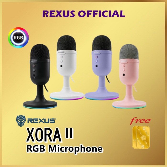 Jual Rexus Xora II DM2 RGB Microphone Streaming Gaming Xora 2 DM 2 ...