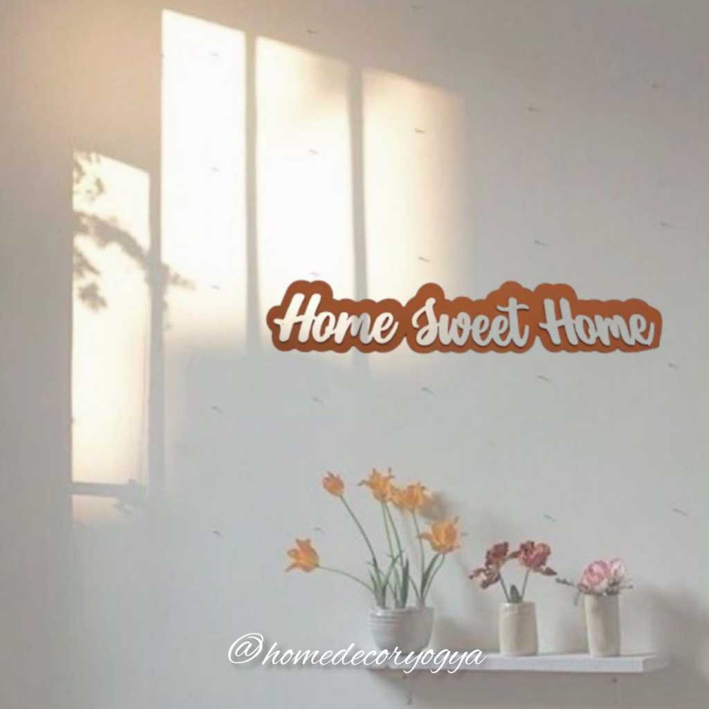 Jual Hiasan Dinding HOME SWEET HOME sign kayu - pajangan walldecor ...