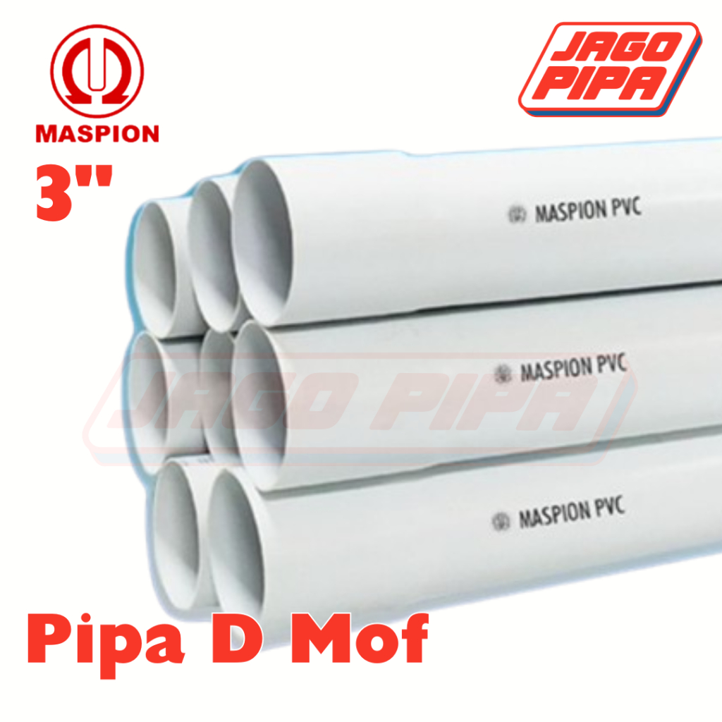 Jual Maspion Pipa D 3 Inch Putih MOF PVC 4 Meter Paralon 3" PUTIH ...