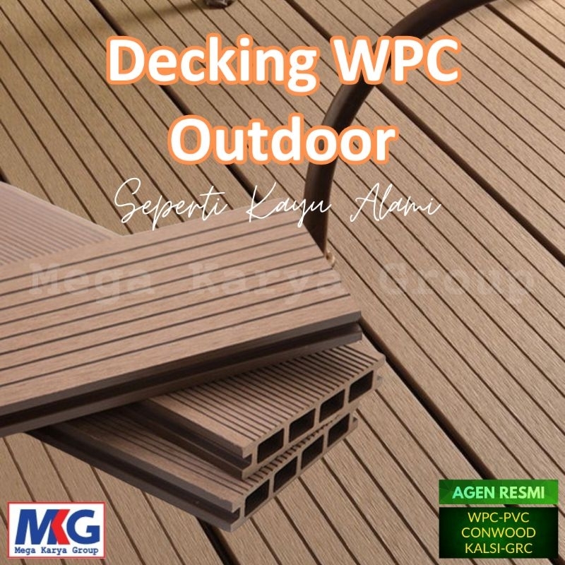 Jual Decking WPC Outdoor Impor - Coklat Muda 2,9 m - Garis Tegak ...