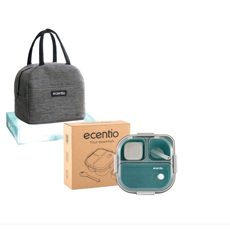 Jual Ecentio Kotak makan 3skat 1100ml Lunch Box Tempat makan 3skat ...
