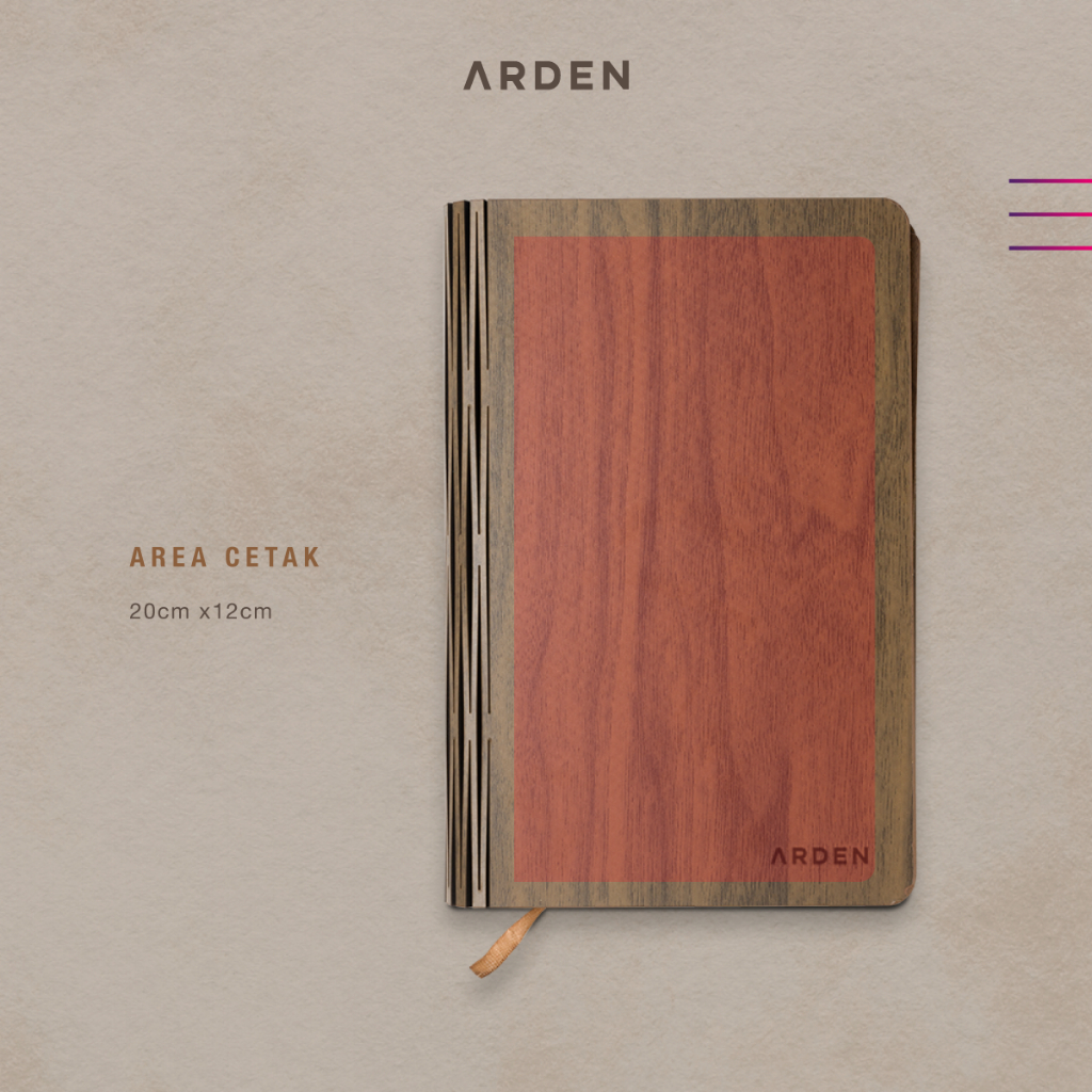 Jual (BISA CUSTOM) ARDEN Planner Acacia - Agenda Notebook Cover Kayu ...