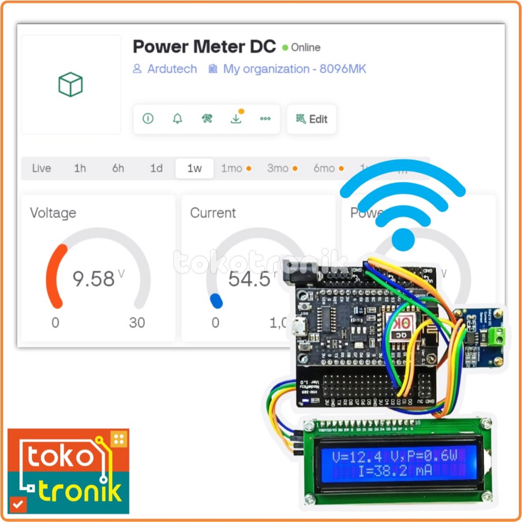Jual Starter Kit Iot Power Meter Dc Monitoring Arus Dc Dengan Nodemcu
