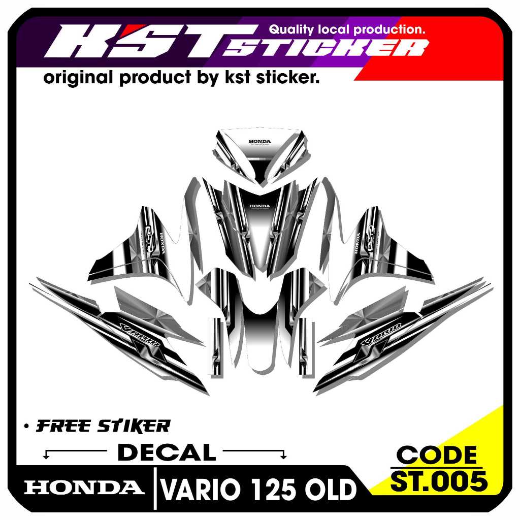Jual Decal Vario 125 Lama/Old Full Body - Sticker Decal Honda Vario 125 ...
