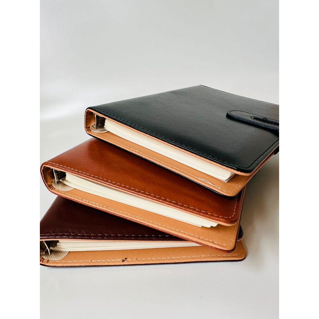 Jual Buku Agenda Binder Note Book Cover Klip Cover Bahan Kulit Jurnal ...