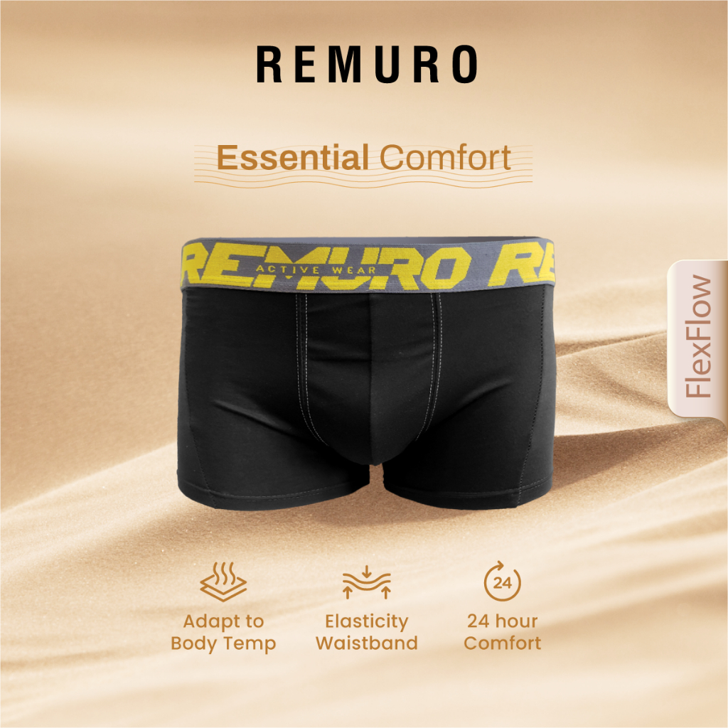 Jual REMURO FlexFlow Yellow - Celana Dalam Boxer Pria Comfort Flex - 1 ...