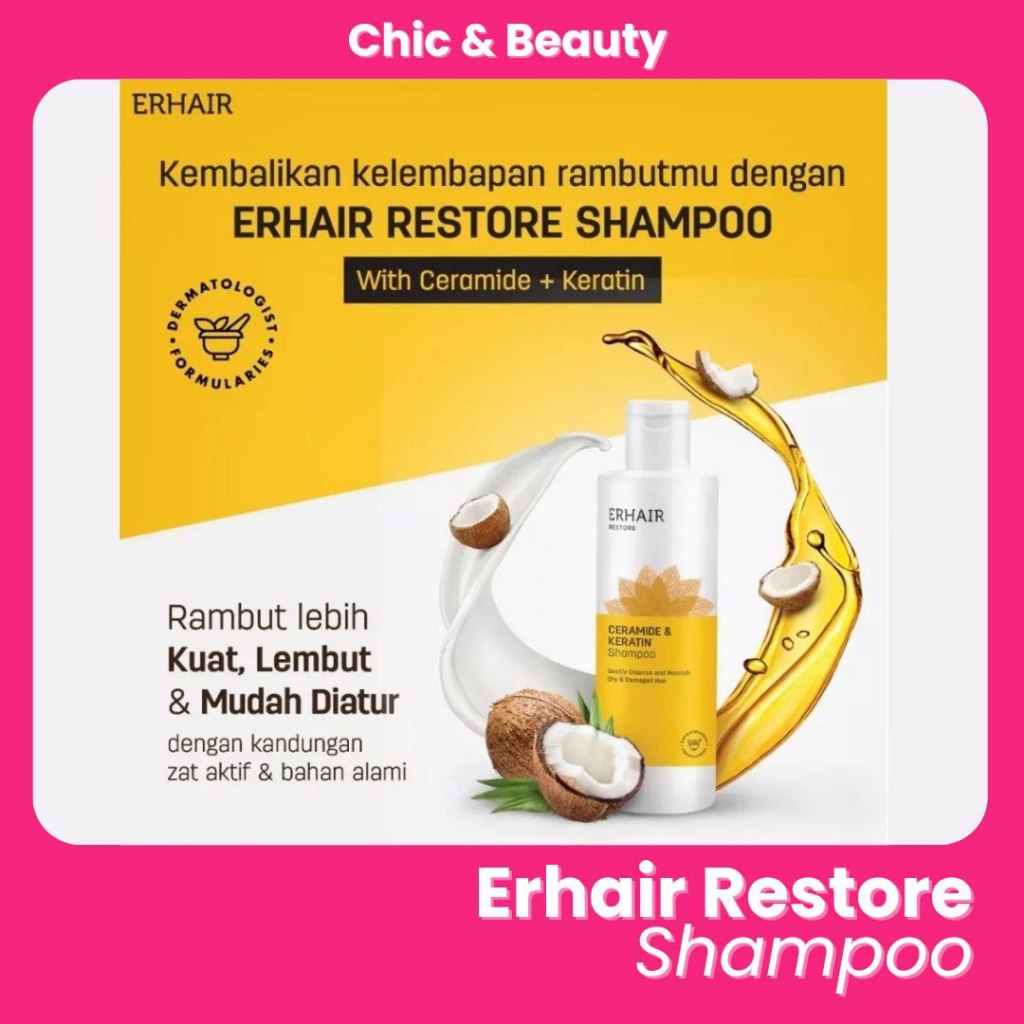 Jual ERHAIR Restore Shampoo 100ml 370ml with Ceramide & Keratin ...