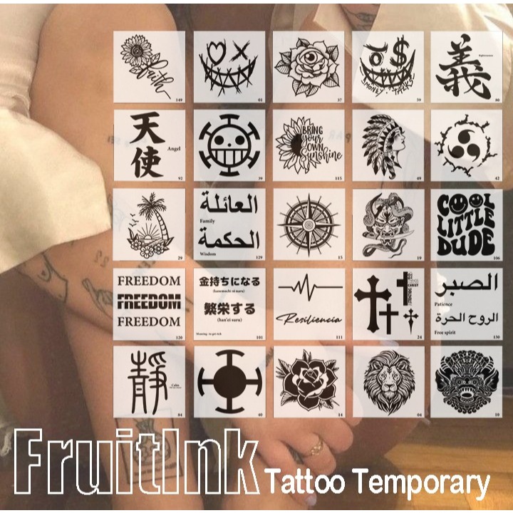 Jual Stiker tato temporer semi permanen fruitink 31-60 uk 5x5 cm ...